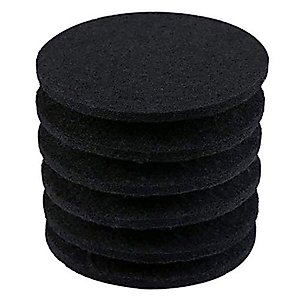 Charcoal Filters Compost Bin - Replacement Filter Round 7.25 inch - Extra Thick 0.4" Kitchen Pail 6 Pack - Carbon Premium Quality Countertop Bucket - Cutting Template Unisize Composting Bins