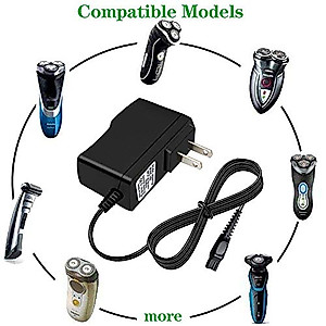 Charger Replacement for Philips-Norelco-HQ8505 Norelco 7000 5000 3000 Series Electric Shaver Razor, Aquatec, Arcitec, Multigroom Beard Trimmer & More 15V AC Adapter Power-Supply Cord (Model:HP-1505)