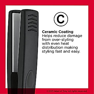 Revlon Smooth and Straight Ceramic Flat Iron | Fast Results, Smooth Styles (1 in)