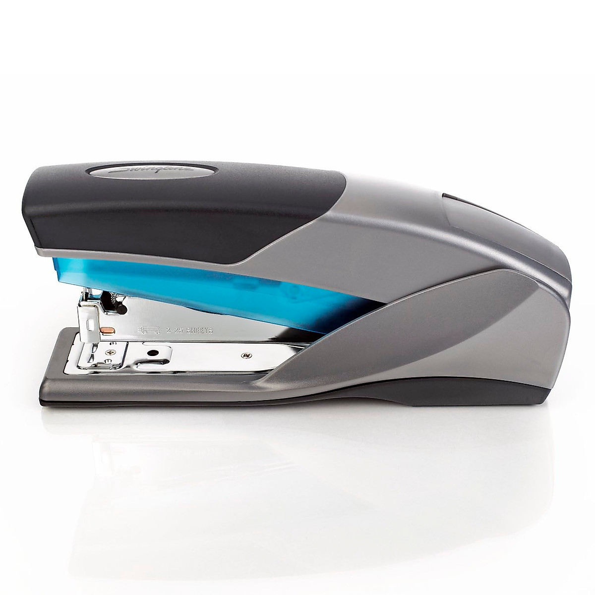Swingline Stapler, Optima 25, Full Size Desktop Stapler, 25 Sheet Capacity, Reduced Effort, Blue/Gray (66404) - SWI66404