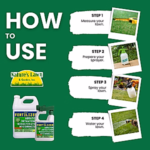 5-in-1 Natural Liquid Lawn Fertilizer Aerator Dethatcher Humic Acid Kelp Mycorrhizae – Lawn Force 5 – Nature’s Lawn & Garden - 1 Gal