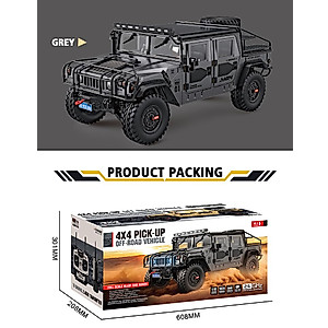 TOUCAN RC HOBBY HG 1/10 P415A RC Off-Road Vehicle for 4x4 Hummer Pick-up Crawler Car Sound Light Black