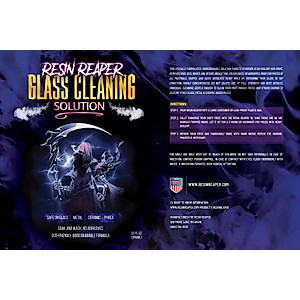 Resin Reaper Glass Cleaner 32 OZ | Pipe Cleaner | Safe on Glass, Metal, Ceramic, and Pyrex | 420 710 Friendly Cleaning | Soak and Wash - No Abrasives - Eco-Friendly, Biodegradable Formula