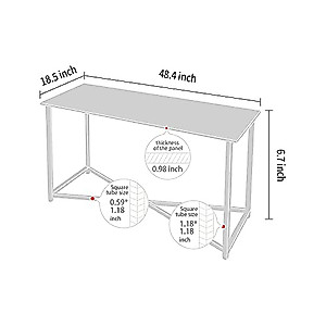 Coral Flower Bar Table with Metal Frame, Multi-functional Desk for Dining Living Room, Industrial Accent Furniture,Rustic Brown and Black