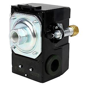 Pressure Switch for Air Compressor 95-125 psi Single Port HEAVY DUTY 26A Replaces HUBBELL FURNAS SQUARE D SIEMENS SEARS DEWALT CRAFTSMAN BLACK MAX JENNY BLACK AND DECKER