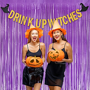 Purple Foil Fringe Party Backdrop - GREATRIL Party Streamers for Mermaid/Butterfly/Wednesdays/Star Birthdays Party Decoration - 3.2ft X 8.2ft - 2 Packs