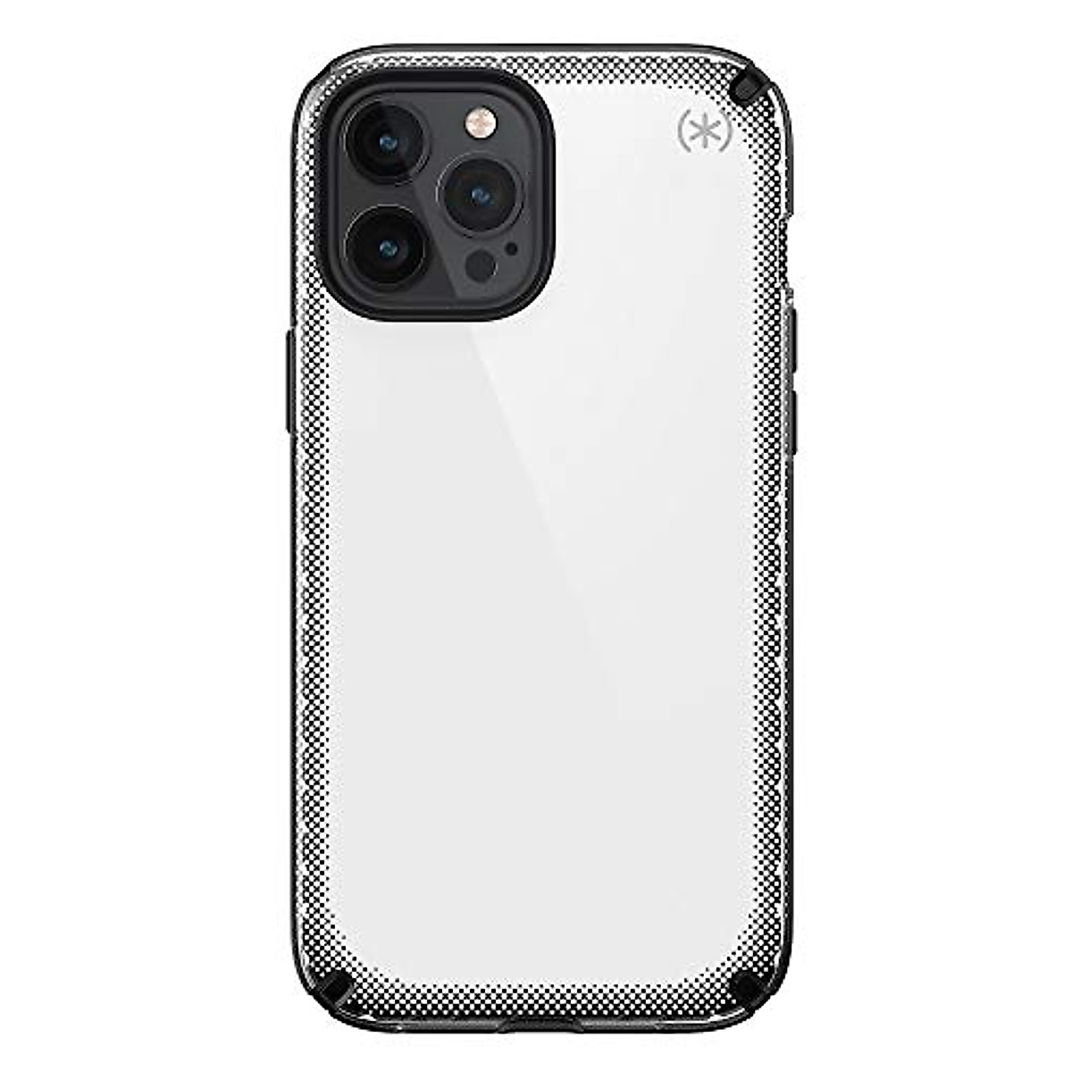 Speck Products Presidio2 Armor Cloud iPhone 12 Pro Max Case, Clear/Black/White Hot/Black/Black (138497-9254)