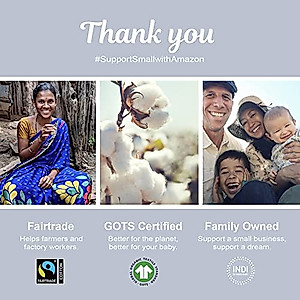 Kishu Baby Indi GOTS Organic Muslin Baby Bandana Bibs 5 Pk, 4-Way Reversible