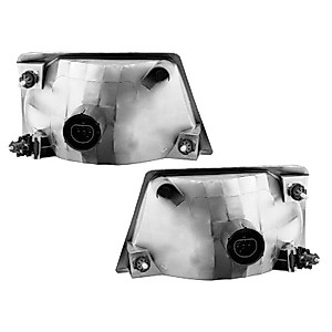 AmeriLite Crystal Replacment Headlights Pair For 1998 1999 2000 Ford Ranger Pickup - Passenger and Driver Side