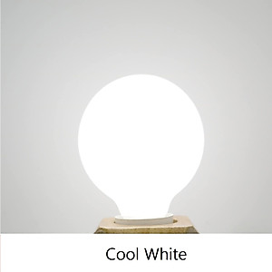 Lxcom Lighting G95/G30 LED Globe Light Bulbs 9W LED Bulb 80W Equivalent Cool White 6500K Round Vanity Light Bulb E26/E27 Base Glass Light Bulbs for Home Bathroom Vanity Mirror Light, 4 Pack