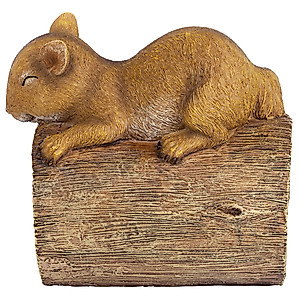 Jolly the Squirrel Gutter Guardian Downspout Statue