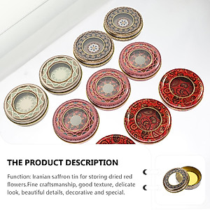 JOINPAYA Pill Case Purse: Medicinal Storage Cans Sealed Saffron Jars Iron Canisters for Travel Portable Storage Boho Vintage 2.75in 10pcs