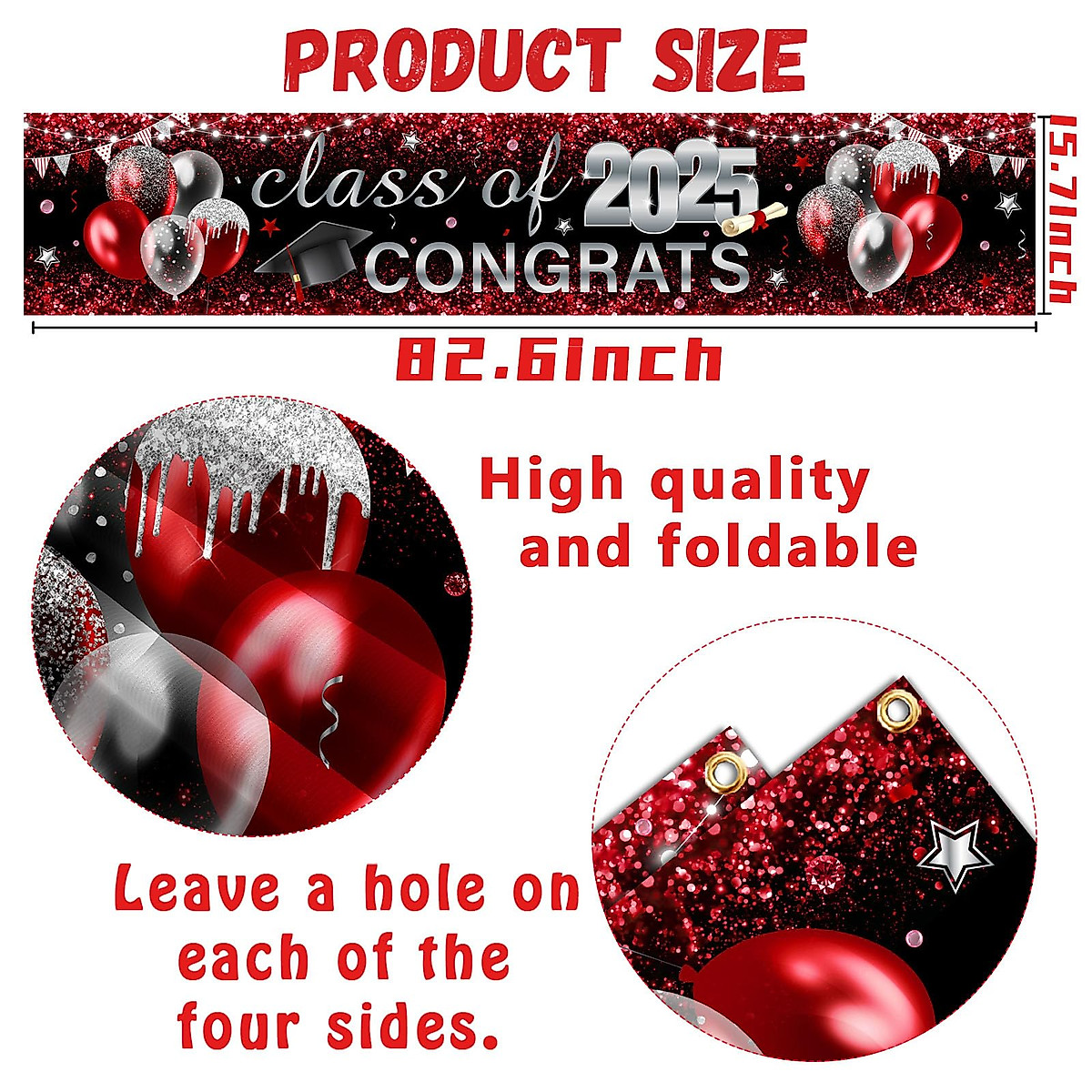 2023 Graduation Decorations-Class of 2023 Large Yard Sign Congrats Grad Banner Purple Decoration for Graduation Party Supplies(Purple)