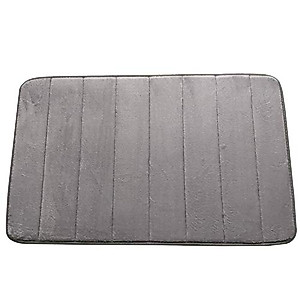 NA Memory Foam Bath mat Non-Slip Absorbent Velvet Bathroom Carpet 40 60cm Red