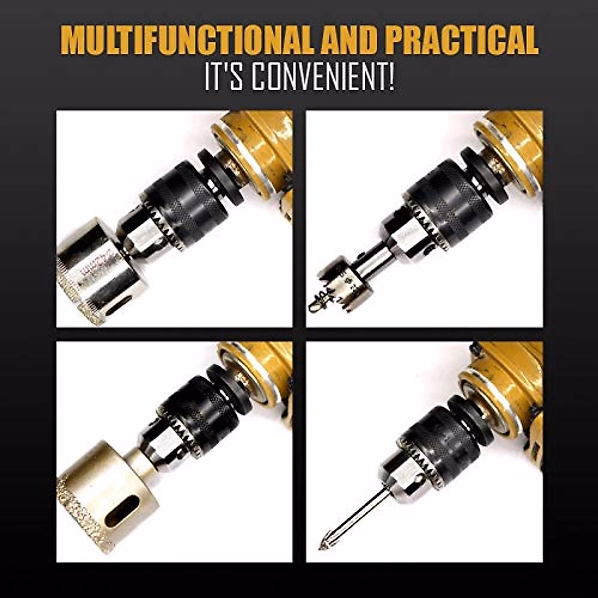 Arinda Angle Grinder Electric Drill Conversion Collets Adapter For Angle Grinder Woodworking Tool Accessories