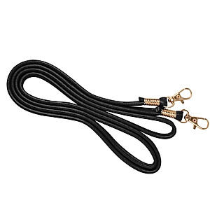 Bobrand Premium Leather Crossbody Strap Replacement for Touch Screen Cross Body Shoulder Bag Wallet Purse Wristlet Bags Straps Handbag Long Thin Strap Black (2 Pack) 49inch