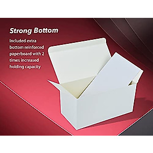 HUAPRINT White Gift Box with Lids 9x4.5x4.5inch,24pcs Paper Gift Box for Presents,Birthday,Bridesmaid Proposal,Groomsmen Engagements,Baby Showers,Christmas,Wedding Party Favor,Cupcake,Crafting,Holidays