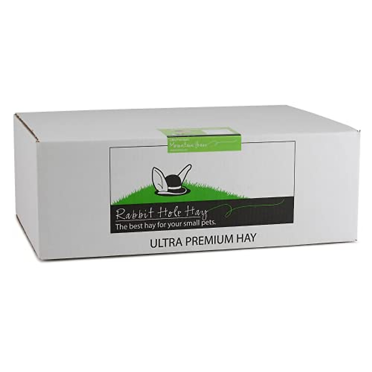 Rabbit Hole Hay Ultra Premium, Hand Packed Mountain Grass for Your Small Pet Rabbit, Chinchilla, or Guinea Pig (10lb)
