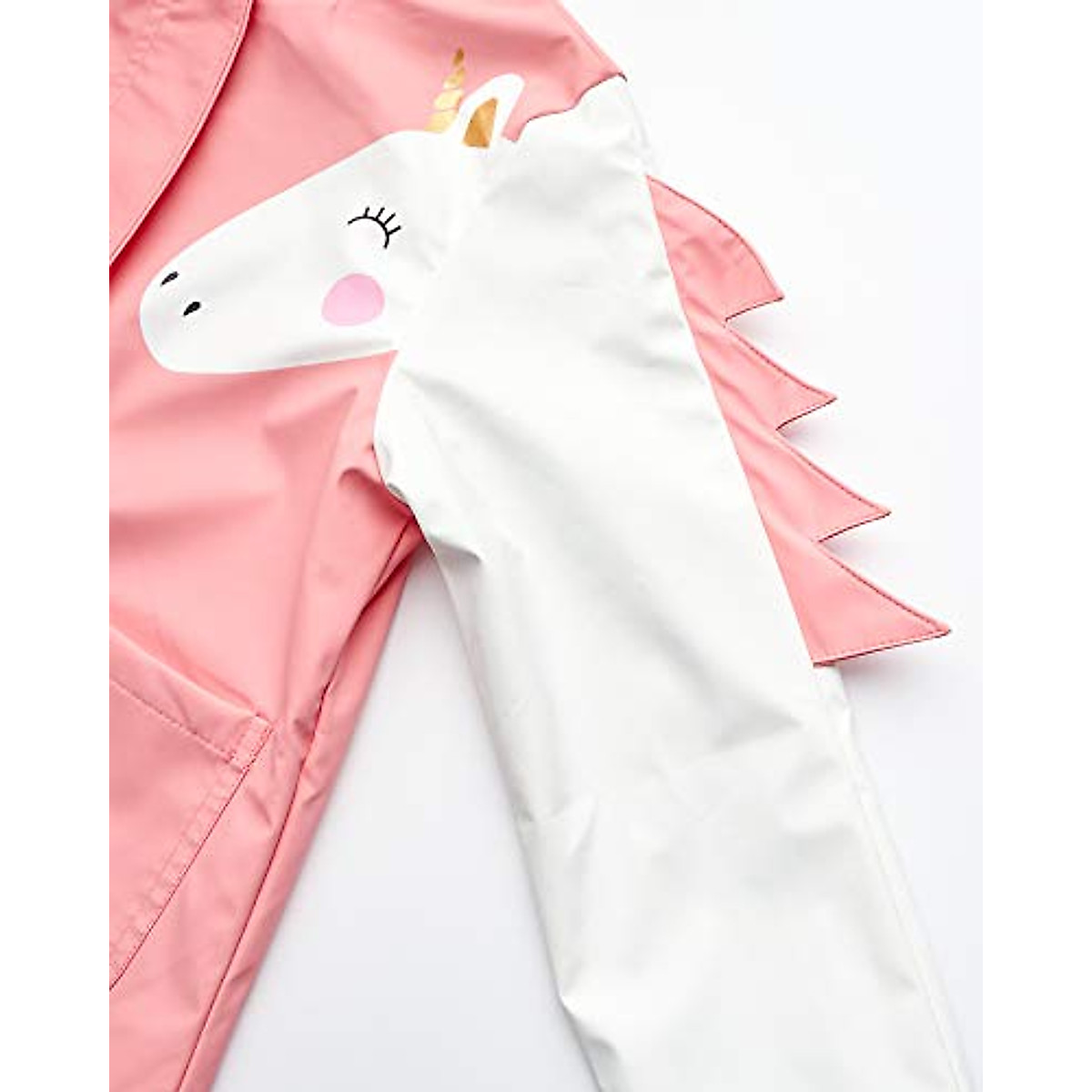 Pink Platinum Girls' Jacket - Lightweight Waterproof Raincoat with Polar Fleece Lined Hood, Size 6X, Soft Coral