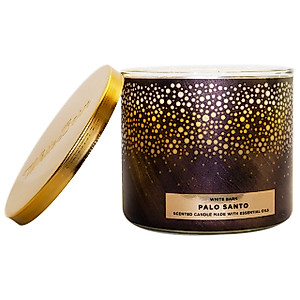 White Barn Bath and Body Works, 3-Wick Candle w/Essential Oils - 14.5 oz - 2021 Spring Scents! (Palo Santo)