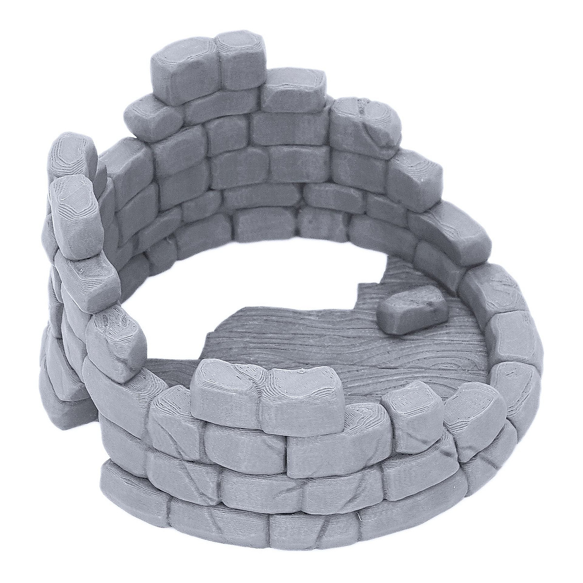 EnderToys Ruined Town Tower by Makers Anvil, 3D Printed Tabletop RPG Scenery and Wargame Terrain for 28mm Miniatures