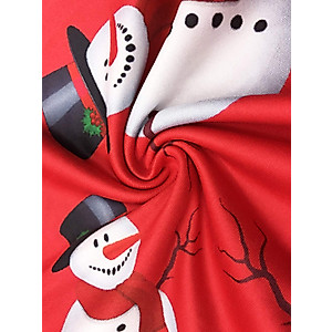 Womens Plus Size Christmas Snowman Shirts Holiday Tee Tops Blouses 20W 08H
