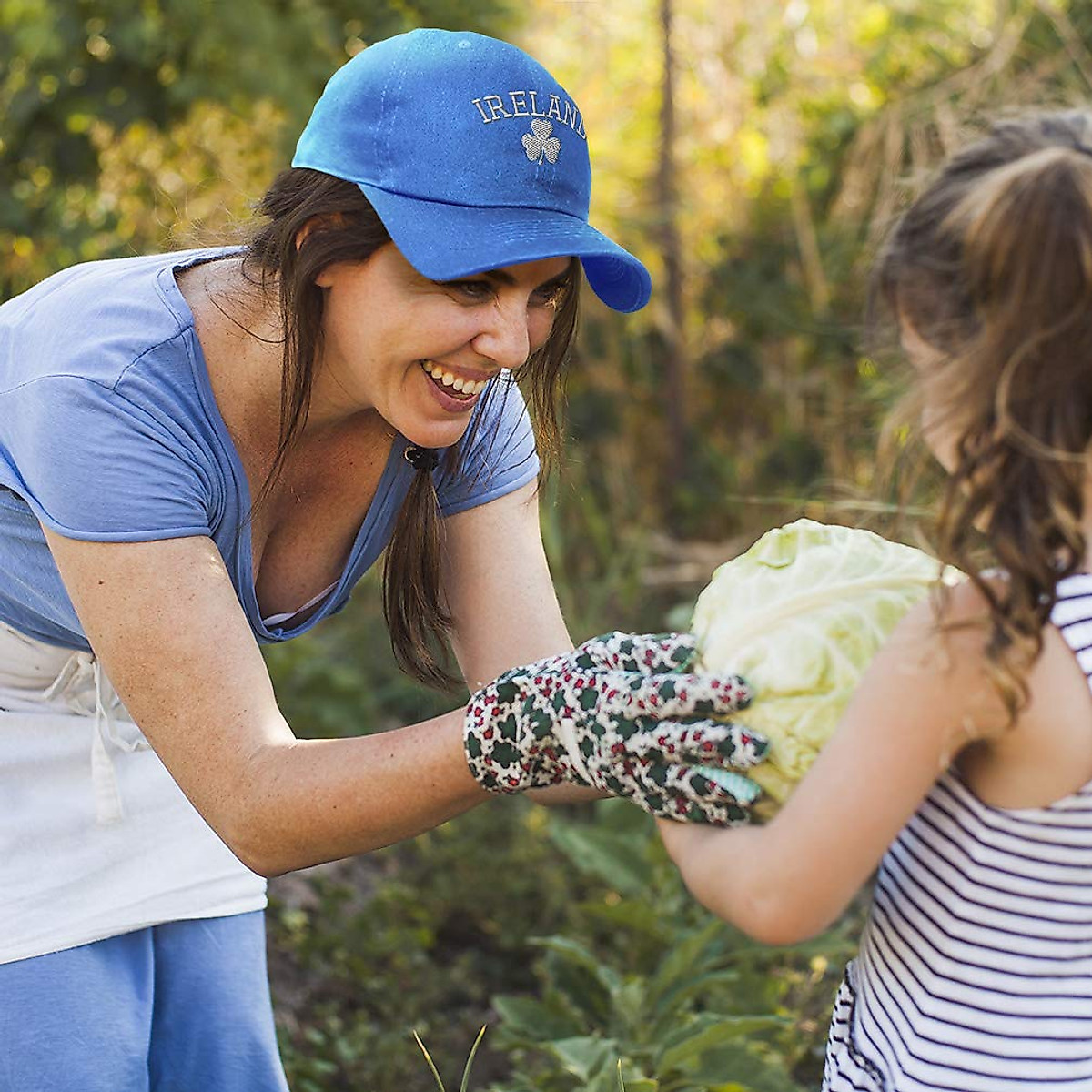 Speedy Pros Soft Baseball Cap Ireland Shamrock White Embroidery Irish Flag Twill Cotton USA Dad Hats for Men & Women Kelly Green Design Only