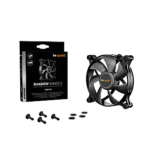 be quiet! Shadow Wings 2 120mm PWM Silent Low Noise Cooling Fan | Low Noise Operation | Rubber Fan Frame | Designed in Germany | Black | BL085