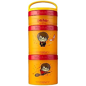 Whiskware Harry Potter Stackable Snack Containers for Kids and Toddlers, 3 Stackable Snack Cups for School and Travel, Harry Potter