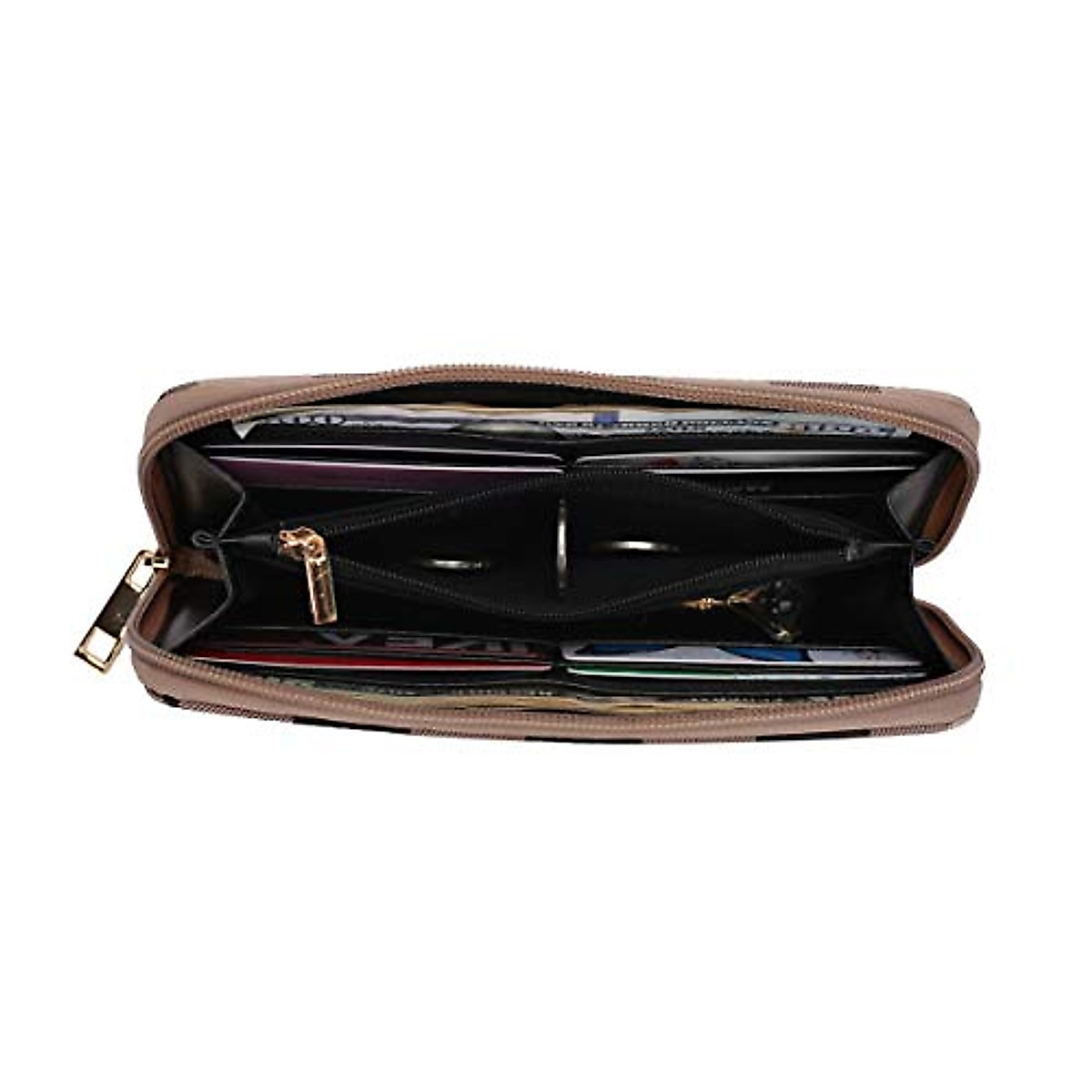 MKF 2-PC Set Tote Satchel Bag for Women & Wristlet Wallet Purse: PU Leather Handbag Pocketbook, Shoulder Strap Black