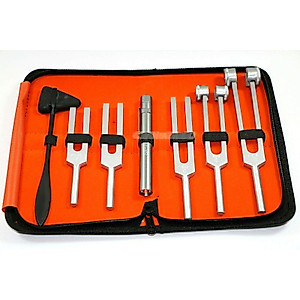 7 Ea Tuning Fork Set Chiropractic Physical Diagnostic Instruments with Reusable Penlight
