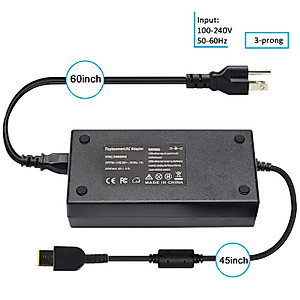 New 170W 20V Power AC Charger Replace for Lenovo Thinkpad E440 E450 E555 P50 P51 P70 W540 W541 Yoga 15 45N0487 4X20E50574 ADL170NLC2A Laptop