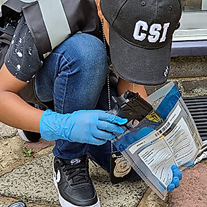 Kobe1 Crime Scene Kit:Crime Scene Barrier Tape,Do Not Enter (20Feetx1),Evidence Collection Bags (x2),Photo Evidence Markers, Frames(Cards:1 to 10),(7cm x 4cm Folded)