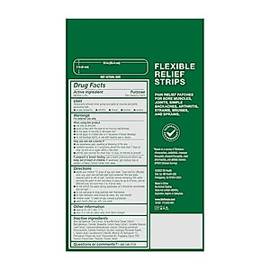 Biofreeze Pain Relief Flexible Strips Pre-Cut, 4Ct. Pain Relief for Sore Muscles, Arthritis, Backaches, Sore Joints, Sprains, Strains, and Bruises (Packaging May Vary)