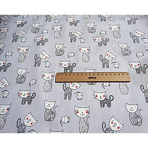 8Pcs Cute Animal Cats Fabirc Fat Quarters Cotton Fabric Bundles,for Quilting,Sewing and DIY Crafts,18 x 22 inches. …