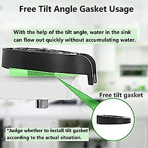 Yoki Peony Glass Rinser for Kitchen Sinks, Sink Bottle Washer, Kitchen Sink Cup Rinser, Kitchen Sink Accessories, Bar Glass Rinser, Black