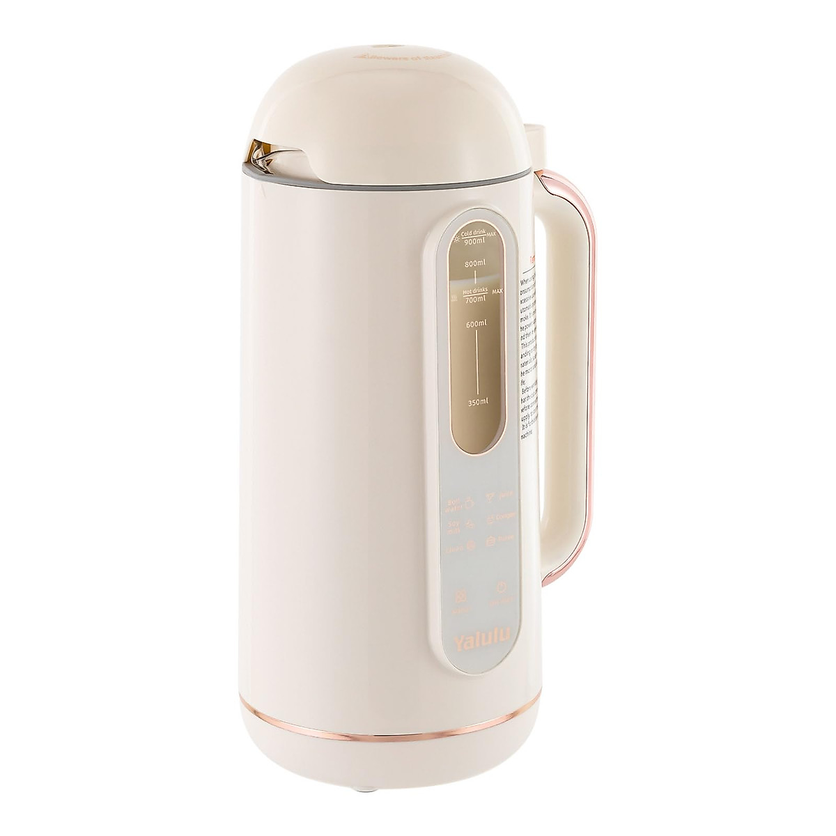 Automatic Nut Milk Maker, Corded Electric Soybean Milk Maker, Visual Window, Hot And Cold Dual Uses, Automatic Cleaning, With 10 Blades, 30oz, For Fruits And Vegetable, Beans, Milkshake