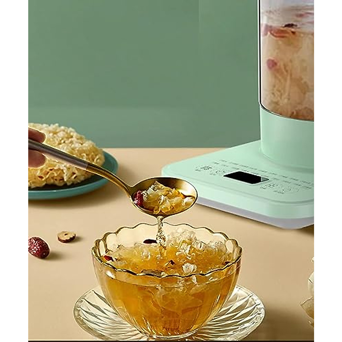 1.8L Electric Kettle Large Capacity Glass Health Pot Multifunction Cooking Tea Soup Flower Teapot Automatic Electric Stew Bird's Nest Pot Stainless Steel Without Filter A,1.8L