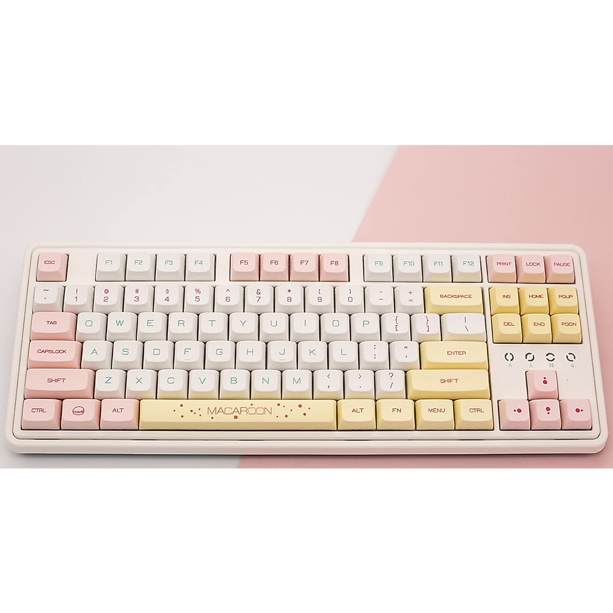 ZMX Macaroon PBT Dye-Sublimation Keycap,XDA Profile 136 Keys Custom Keycaps Set for MX Switch Mechanical & Gateron Optical Gaming Keyboards