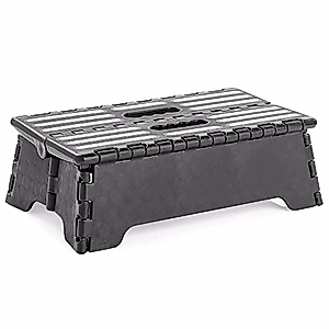 5 inch Lightweight Portable Folding Step - Great for Kitchen, Bathroom, Bedroom, Kids or Adults -Opens Easy with One Flip