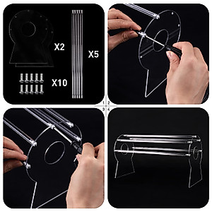 Pengup Heaband Holder Organizer,Acrylic Hair Band Ear Display Stand Jewelry Storage for Show Selling.
