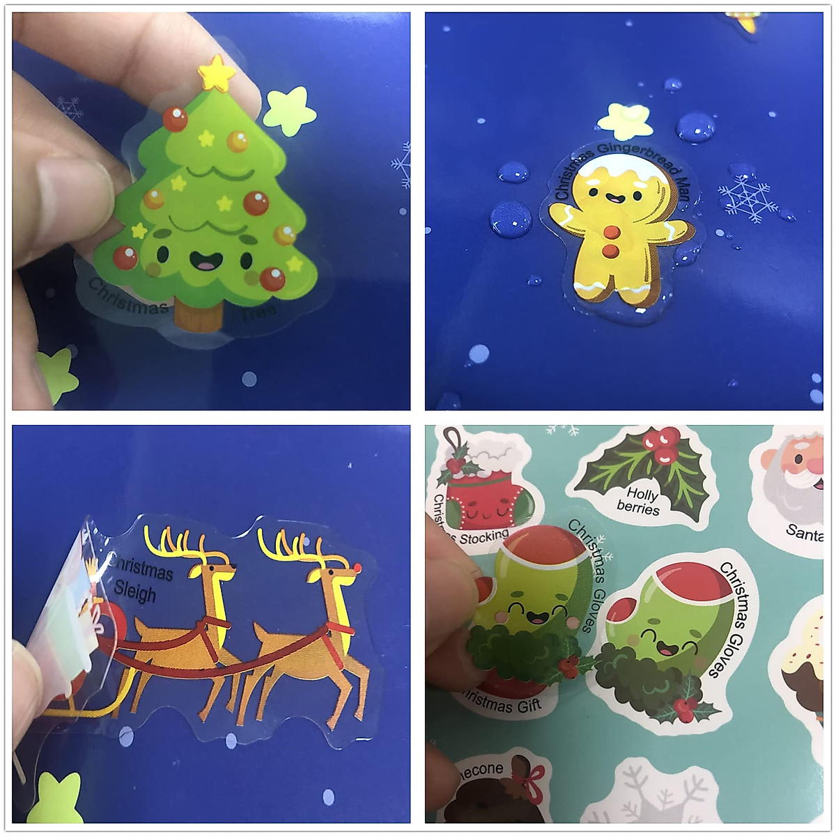 Christmas Sticker Book for Kids 1-5, Reusable Sticker Toys for 2-4 Years Old Boys Girls Christmas Gifts, Toddler Learning Toys Christmas Educational Gift for Toddlers Kids Age 1-4