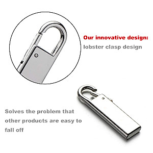 Zpsolution Zipper Pull Replacement Metal Zipper Handle Mend Fixer Zipper Tab Repair for Luggage Suitcases Bag