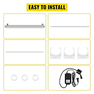 VEVOR Water Purifier Filter, Light Water Filter for Whole House Water Purification, 12GPM 110V 55W, Inlet/Outlet 3/4" MNTP