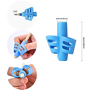 Mlife Pencil Grips - 10PCS Children Pencil Holder Writing Aid Grip Trainer, Ergonomic Training Pen Grip Posture Correction Tool for Kids (Set of 10PCS)