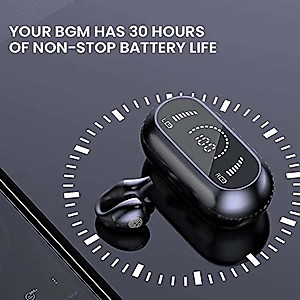 Spida Mount Wireless Ear Clip Bone Conduction Headphones - Wireless Ear Clip Bluetooth Headset, Mini Bone Conduction Headphones, Open Ear Headphones Wireless Bluetooth for Running Sports (Beige)