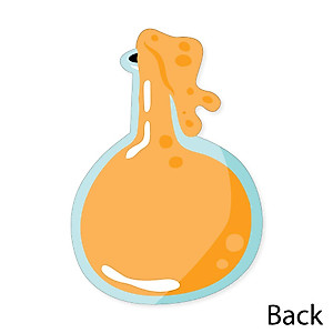 Big Dot of Happiness Scientist Lab - Shaped Thank You Cards - Baby Shower or Birthday Party Thank You Note Cards with Envelopes - Set of 12