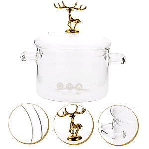 Soup Pot Glass Pot for Kitchen Cooking Pot Household Glass Pot for Cooking Home Stove Pot Stew Pot Noodle Pot Heat Resistant Glass Pot Home Glass Pot Kitchen Stockpot Kitchenware