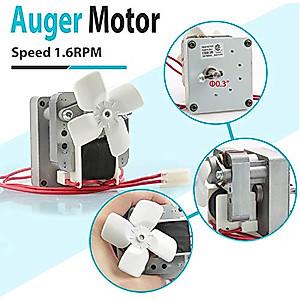 Unidanho Fire Burn Pot and Hot Rod Ignitor,Auger Motor,Grill Induction Fan Kit,Replacement Parts with Screws and Fuse for Pit Boss and Traeger Wood Pellet Grill