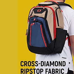 OGIO Renegade Pro Backpack, Tan/Blue/Red, 26 Liter